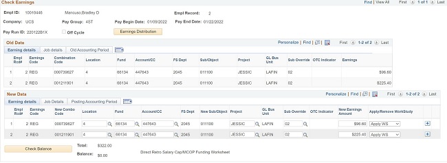 Training Guide – Submitting Direct Retro with Work Study Funding
